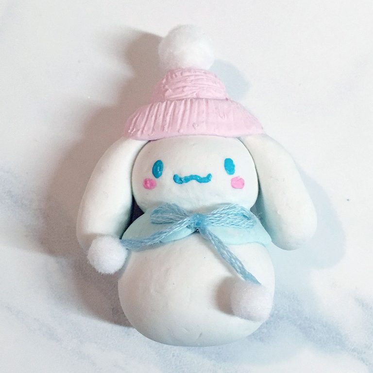 Snowman Cinnamoroll Christmas Ornament Tutorial - Super Cute Kawaii!!