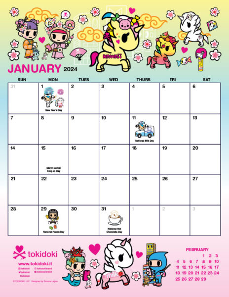 Cute 2024 Printable Calendars - Super Cute Kawaii!!