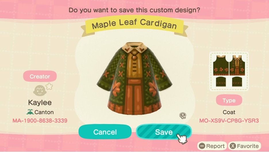 Cute Animal Crossing Custom Designs For Autumn/Fall - Super Cute Kawaii!!