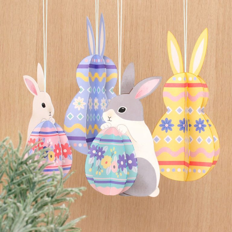 Free Easter Bunny Decorations To Make - Super Cute Kawaii!!