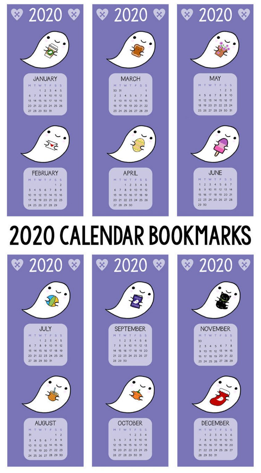 Cute 2020 Printable Calendars - Super Cute Kawaii!!