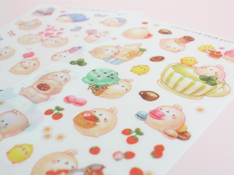 Molang Figurines and Stickers - Super Cute Kawaii!!